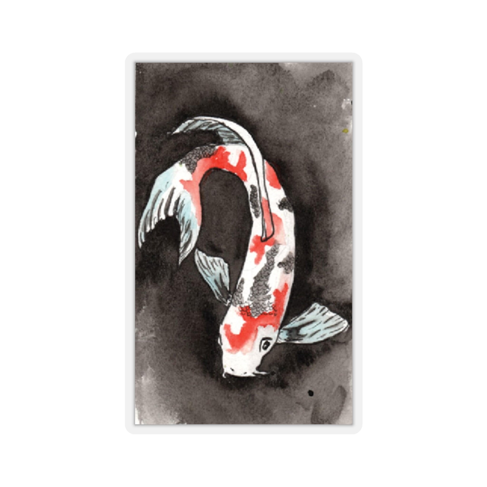 Coy Fish Sticker - Etsy