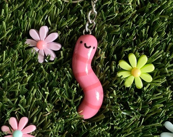 Worm Desk Buddy - Adopt A Mini Earthworm Pet, Cute Handmade Ring Holder ...
