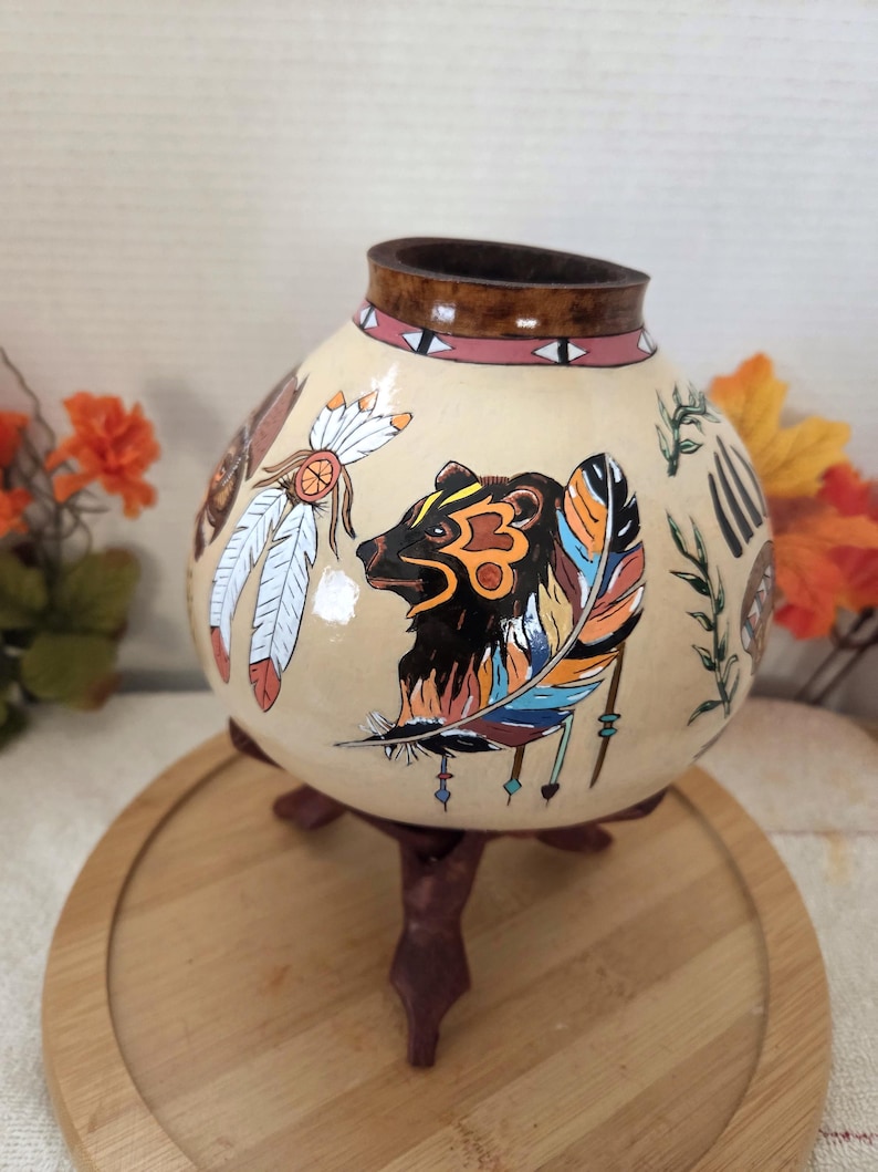 Hand-painted Native American Animal Art: Respected Partners in a ...