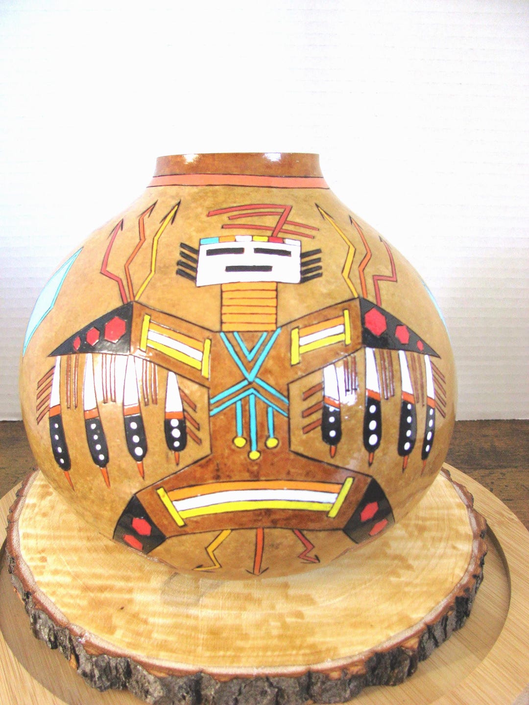 A Native American Thunderbird Produced With Natural Gourd Materials ...