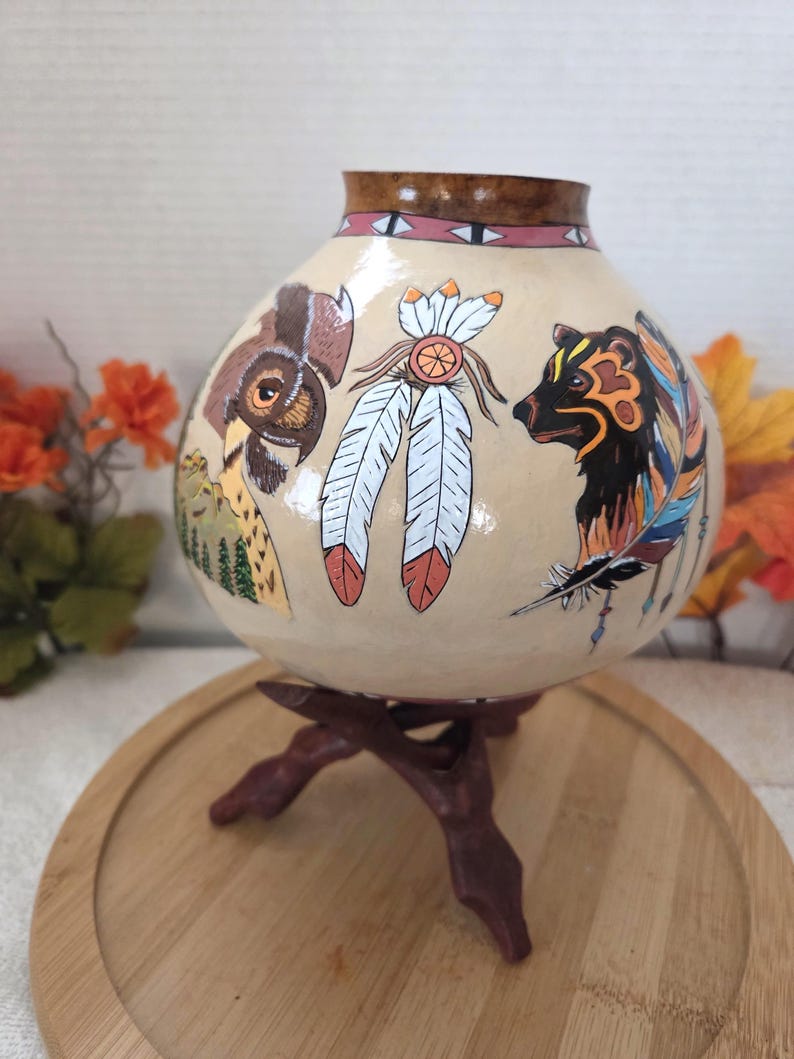 Hand-painted Native American Animal Art: Respected Partners in a ...