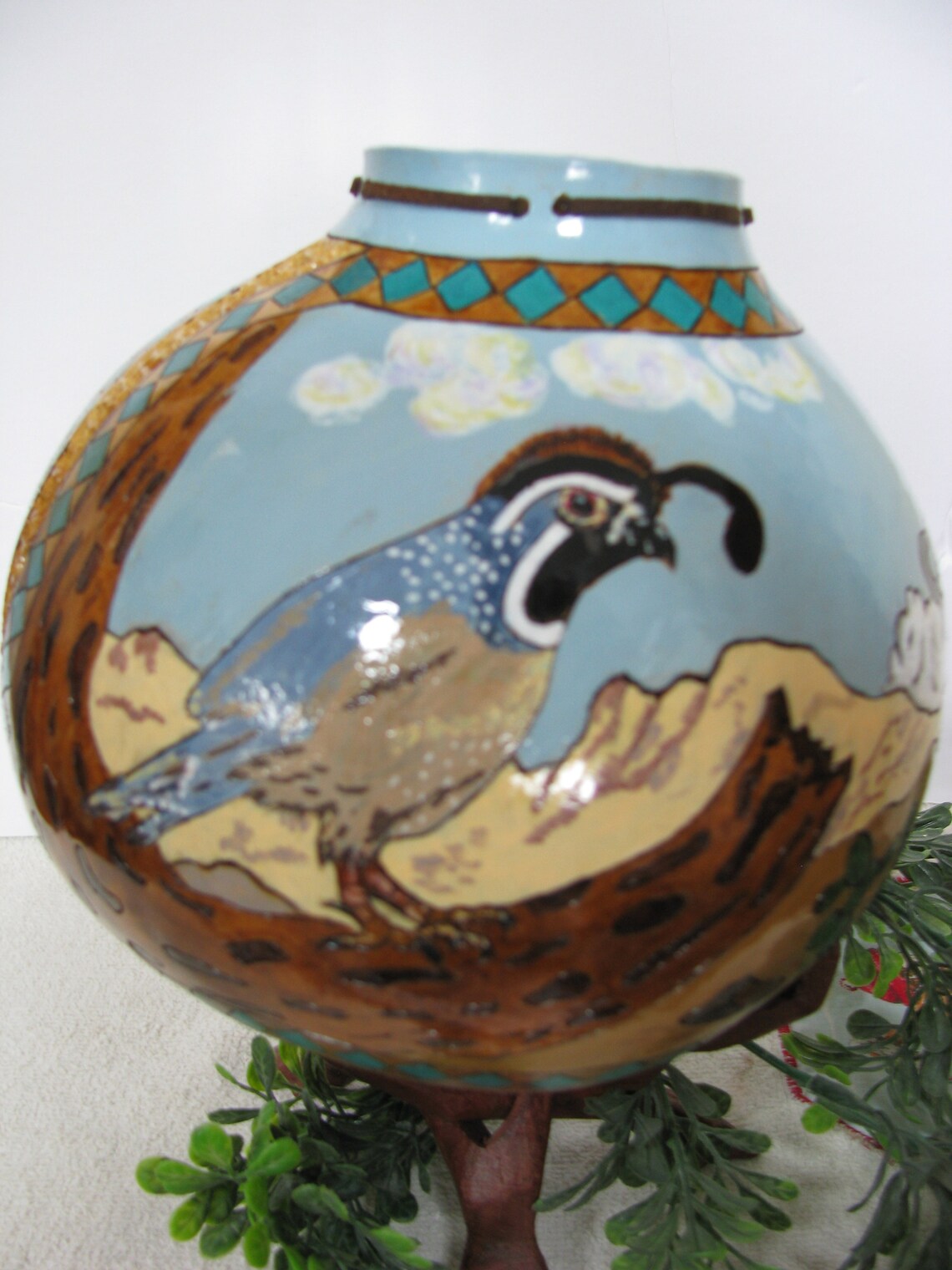 Day and Night the Desert Reveals a Pair of Gambles Quail Foraging While ...