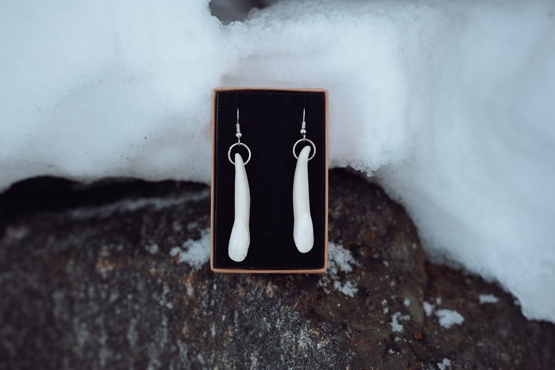 The Elg - Moose Teeth Earrings - Etsy