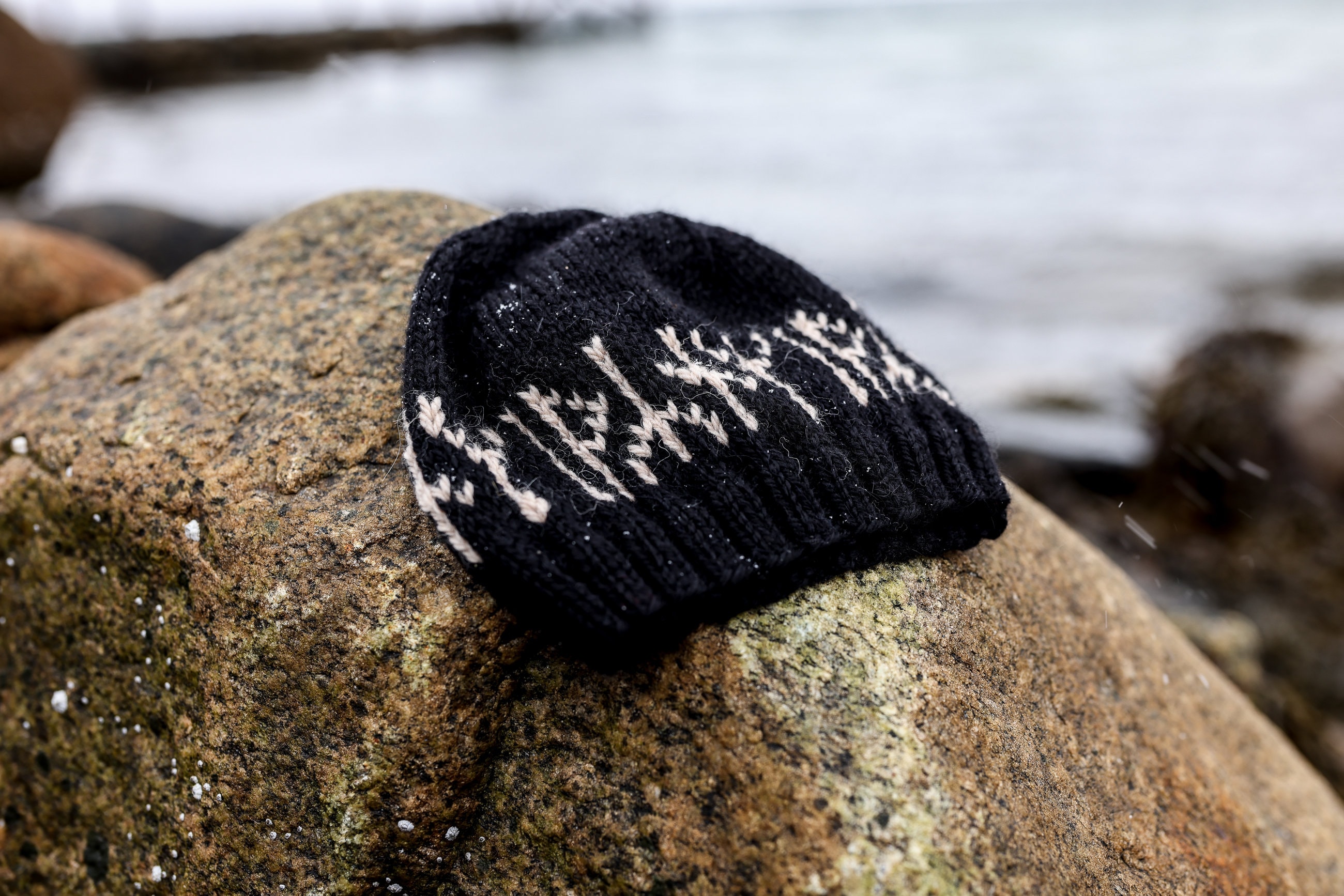 Eolh Knitted Runes Hat - Etsy