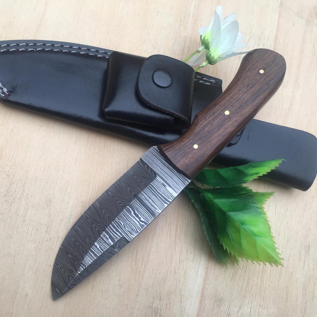 Handmade Survival Knife With Leather Sheath, Gift for Him, Layer ...