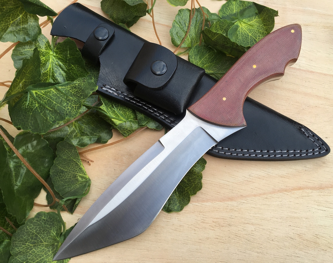 Custom Handmade Bush Craft Knife Gift With Leather Sheath Gift for Him ...