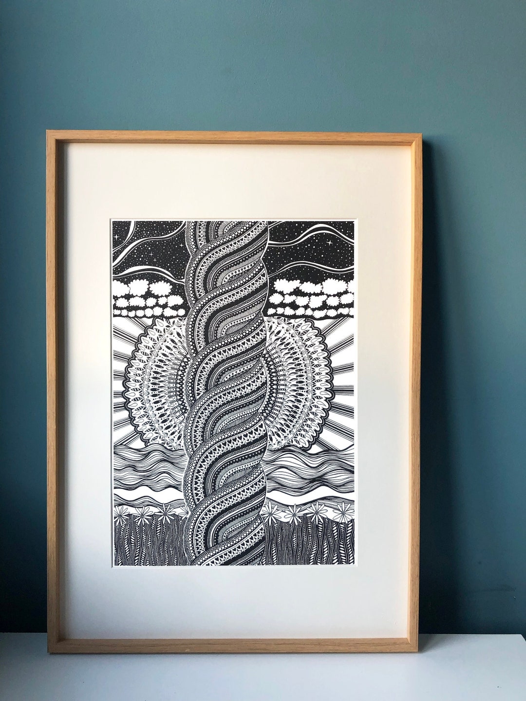 Spiralling Vine A3 Illustration/artwork Ayahuasca Plant - Etsy UK