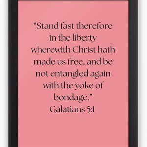 Bible Verse Print Galatians 5:1 - Etsy