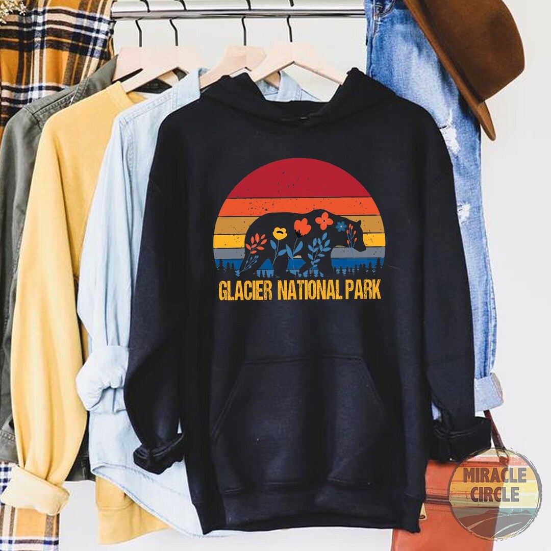 Custom National Park Name Floral Crewneck Hoodie, Personalized US ...