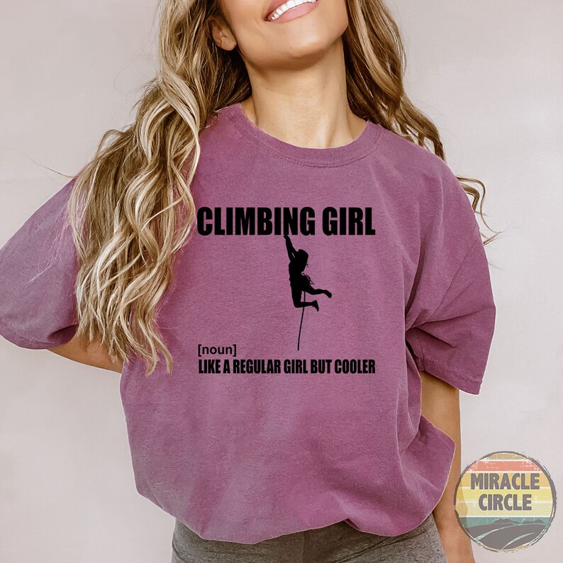 Climbing Girl 1717 Shirt, Climber Definition, Rock Climbing Girl ...