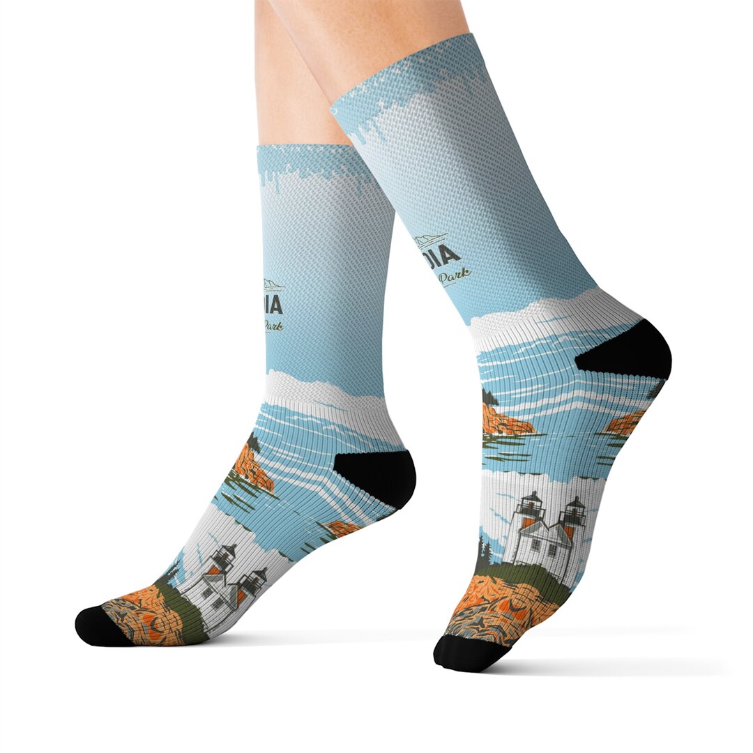 Custom Acadia Sublimation Socks, Personalized Acadia National Park ...