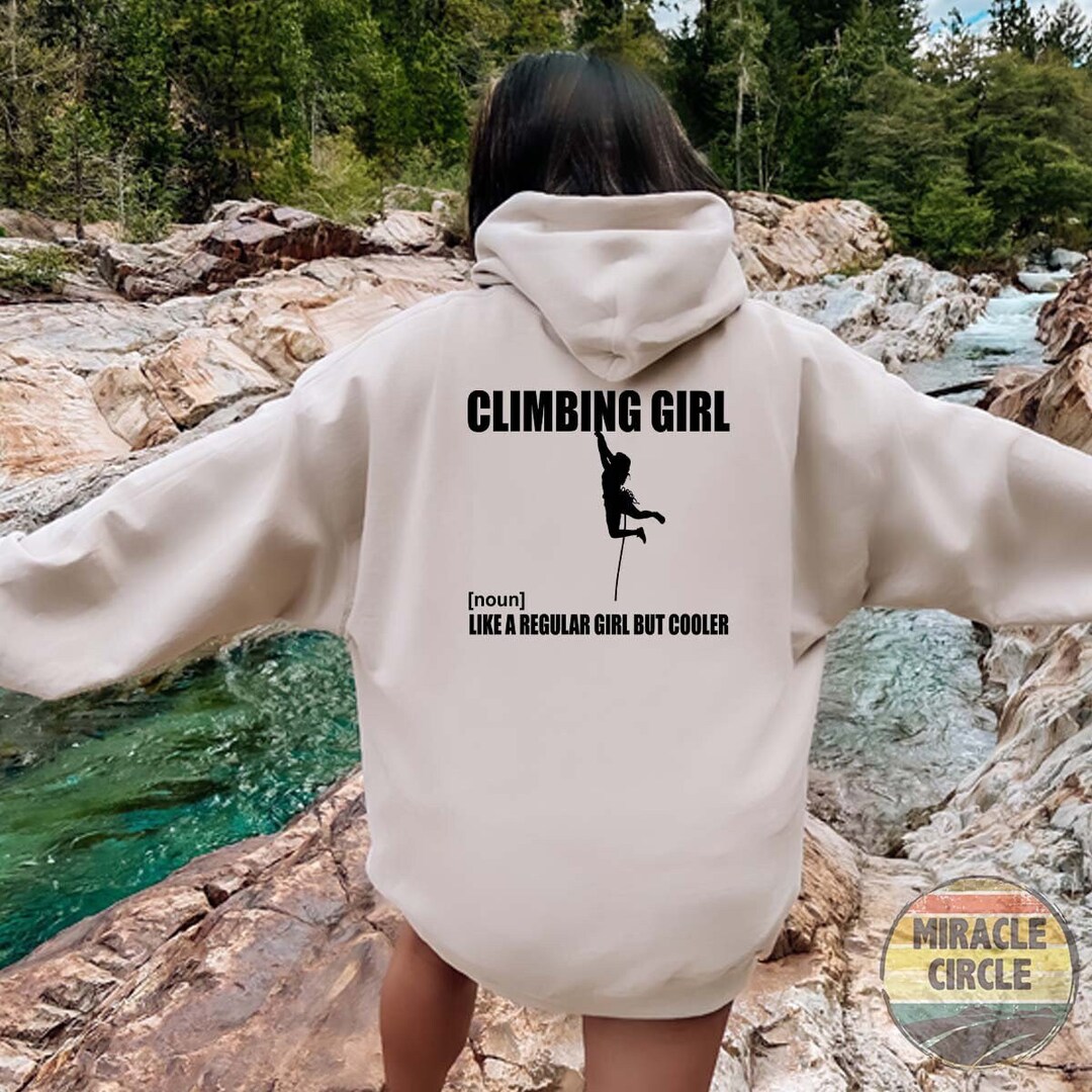 Climbing Girl Back Hoodie, Climber Definition, Rock Climbing Girl ...