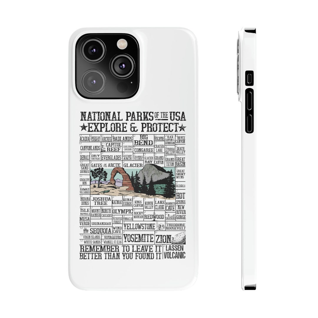 Checklist US National Parks of the USA Phone Cases, Hiking Camping ...