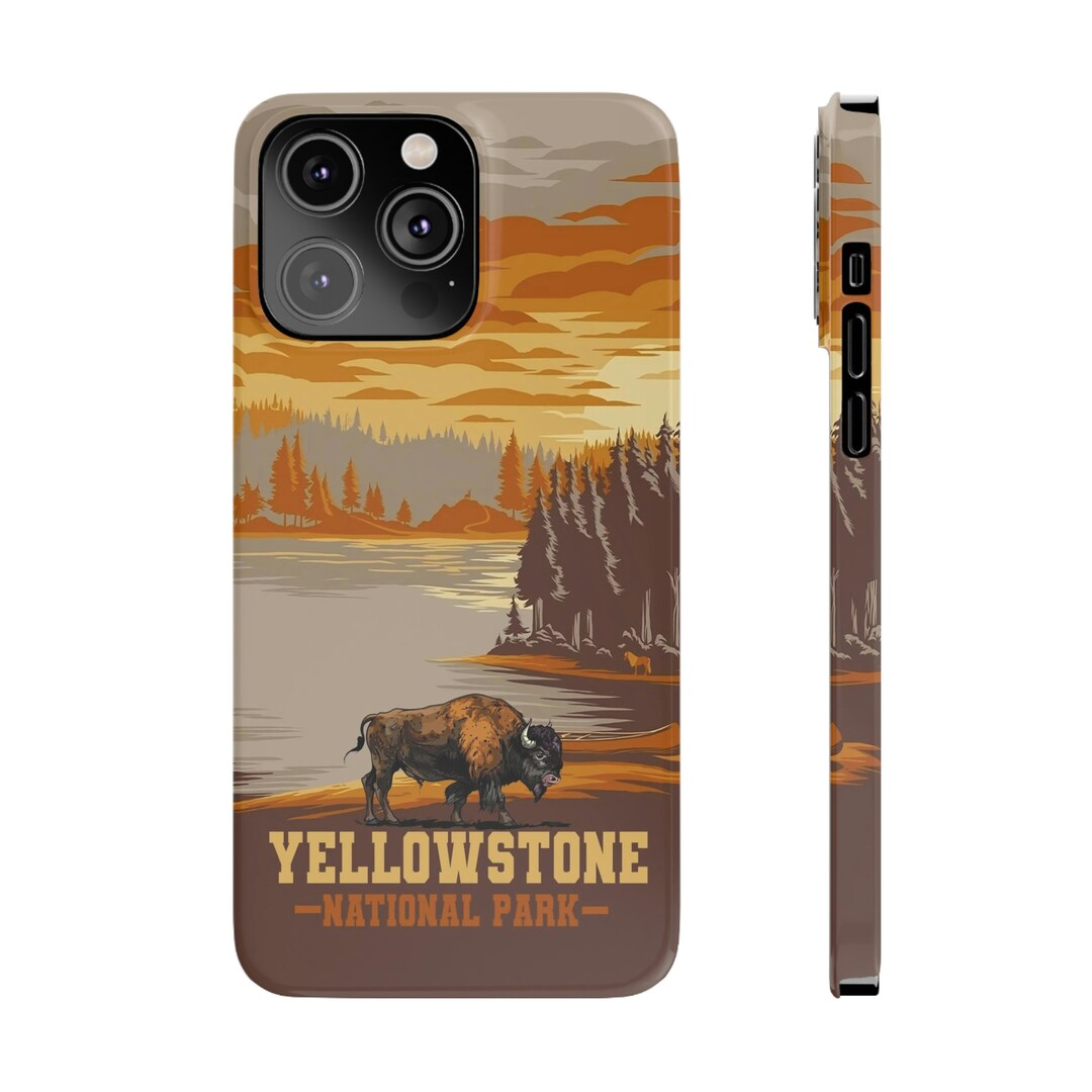 Custom National Park Name Checklist Mountain Buffalo Hiking Phone Cases ...