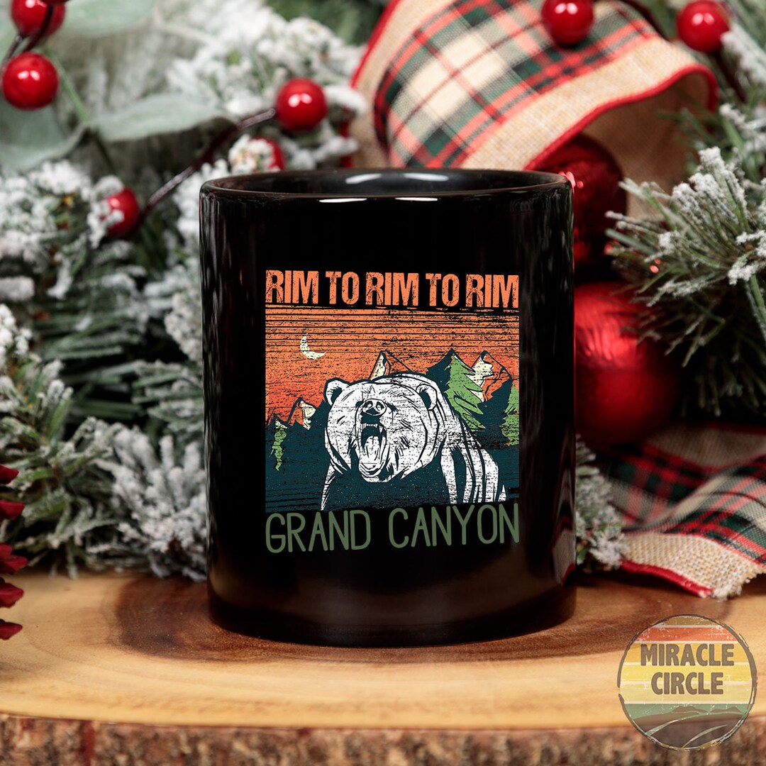 Rim to Rim to Rim Black Mug - Grand Canyon R2R Rim 2022 Hiker Medal ...