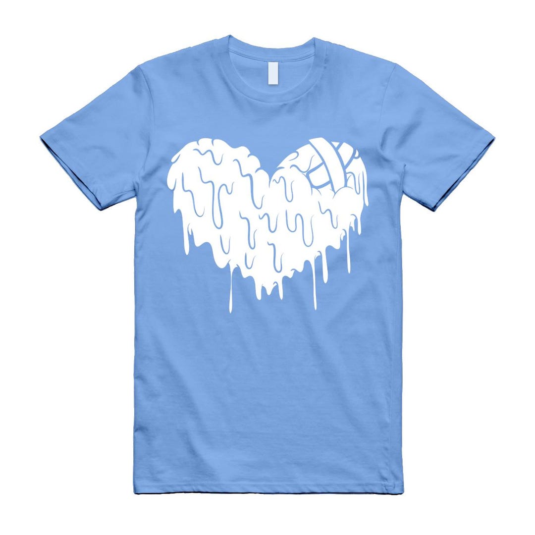 Dunk Polar Blue White Low Carolina UNC T Shirt Match DRIPPY HEART - Etsy