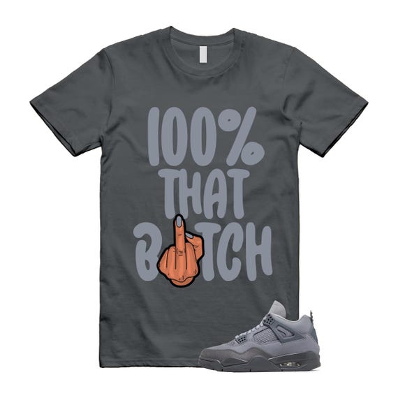4 Wet Cement Smoke Iron Grey Retro SE T Shirt Match 100