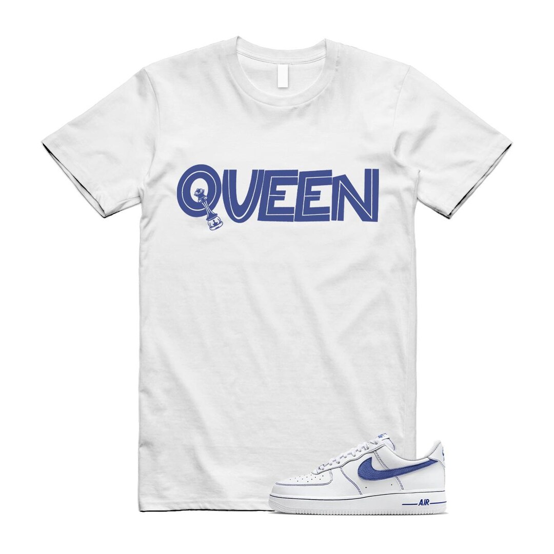 Air Force 1 White Deep Royal Blue '07 LV8 T Shirt Match QUEEN - Etsy