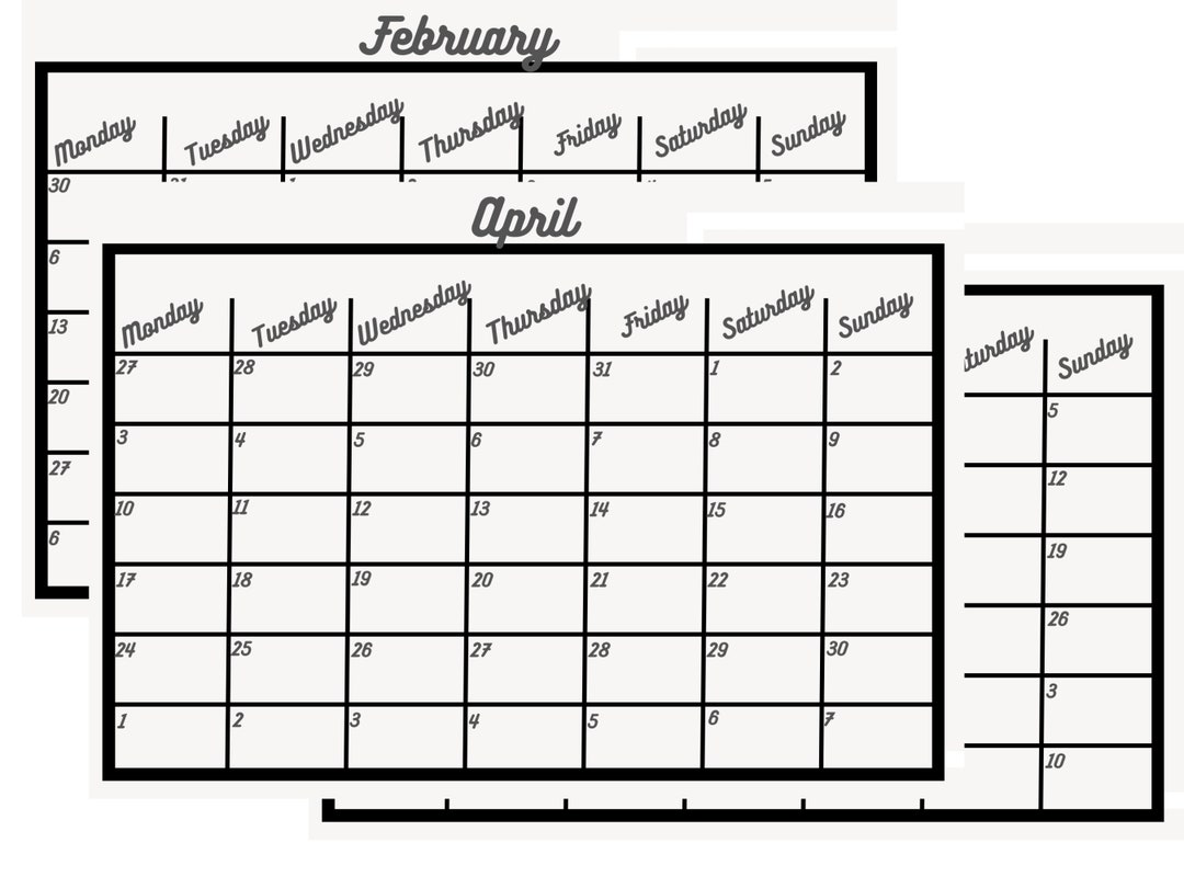 Digital Calendar | Digital Planner | Editable Printable | Print Digital ...
