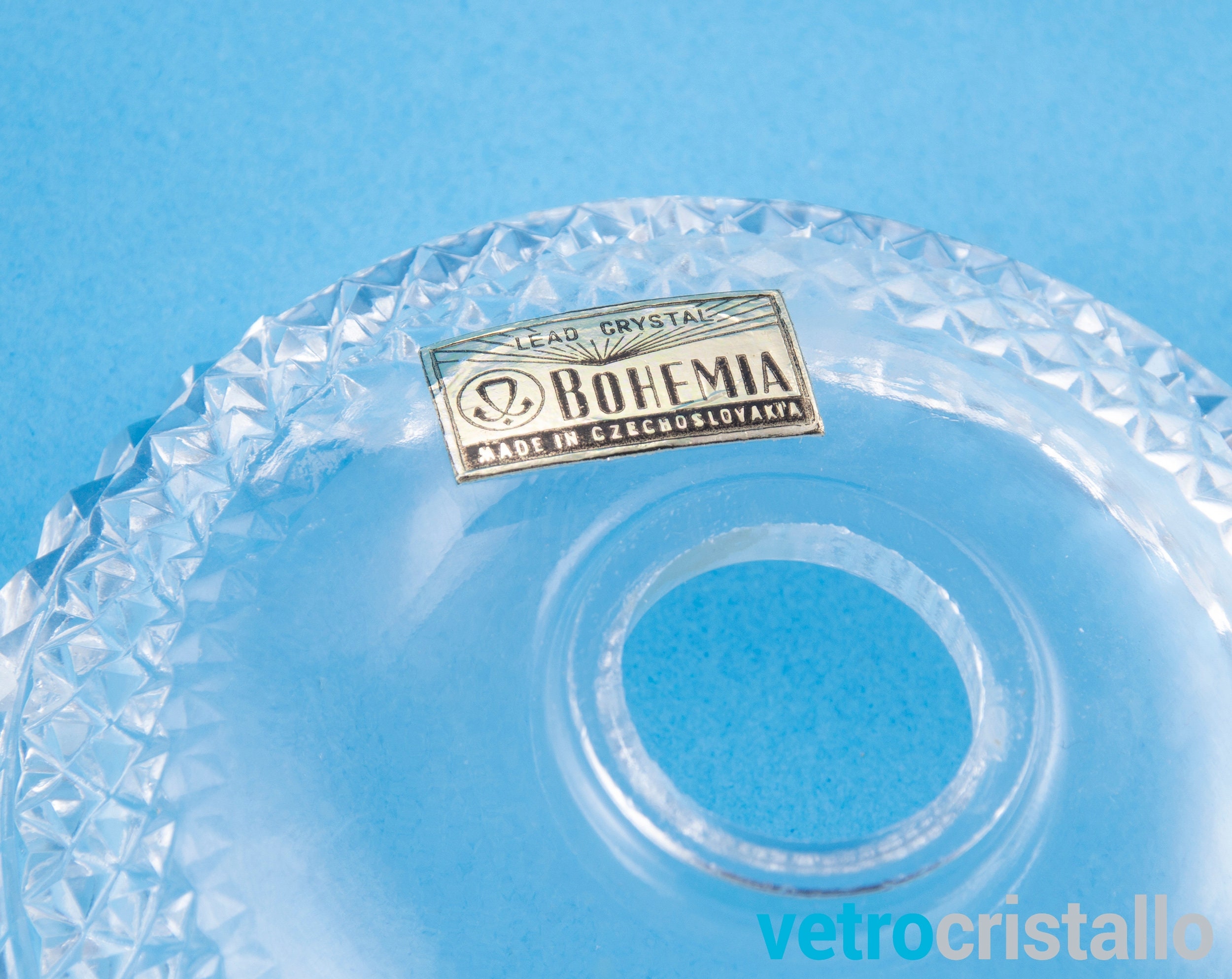 Set of 12 Pcs Bohemian Crystal Bobeche Diameter 10 Cm Height 3 Cm, 5 ...