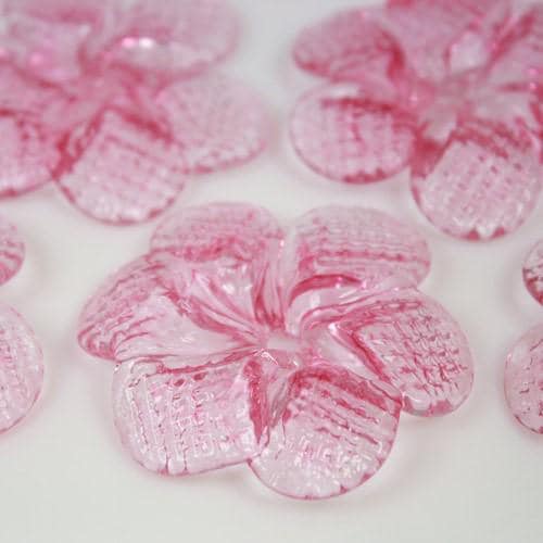 Handmade Pink Color Murano Glass Flower Rosette Ø50 Mm With Central ...