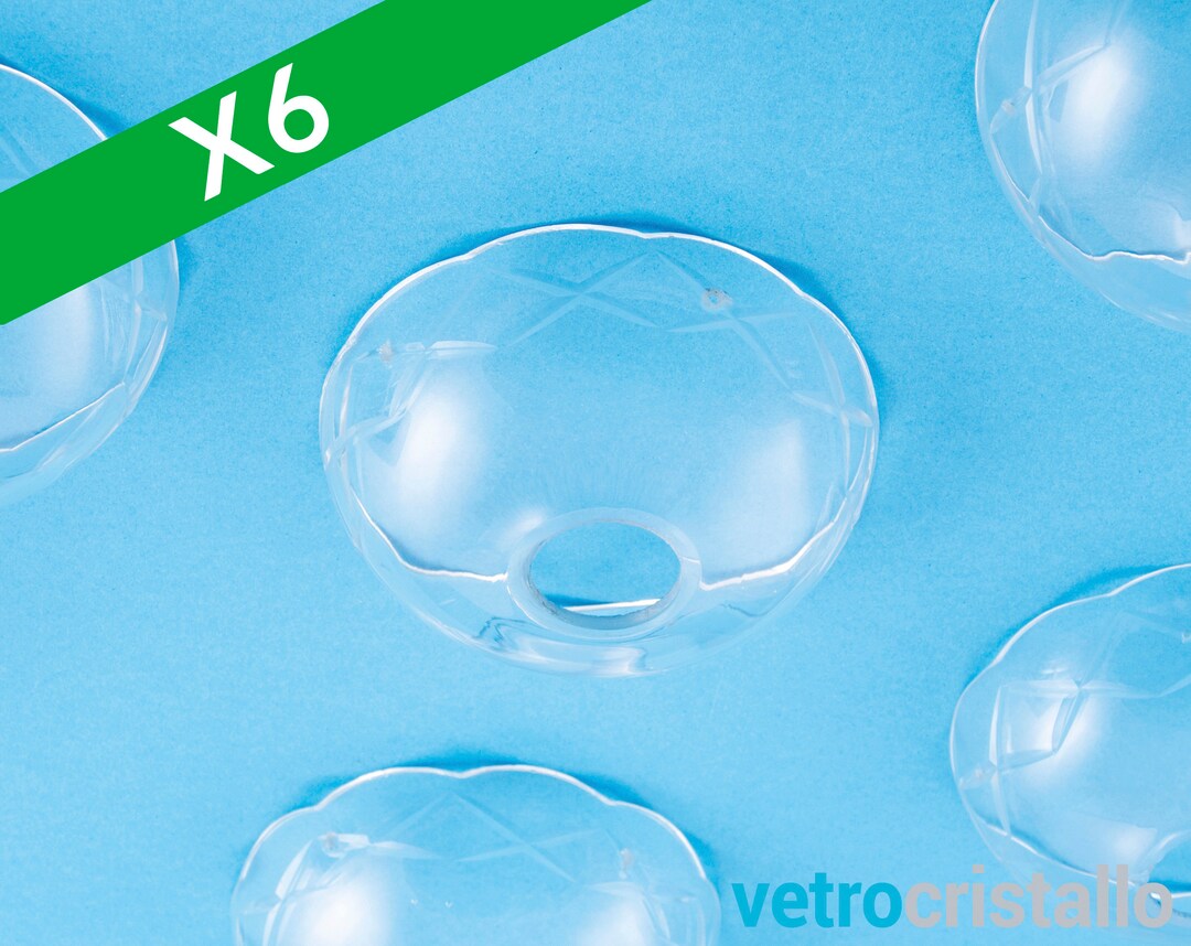 Set of 6 Bohemia Crystal Bobeche: Hand Ground Chandelier Cups (9cm) - Etsy