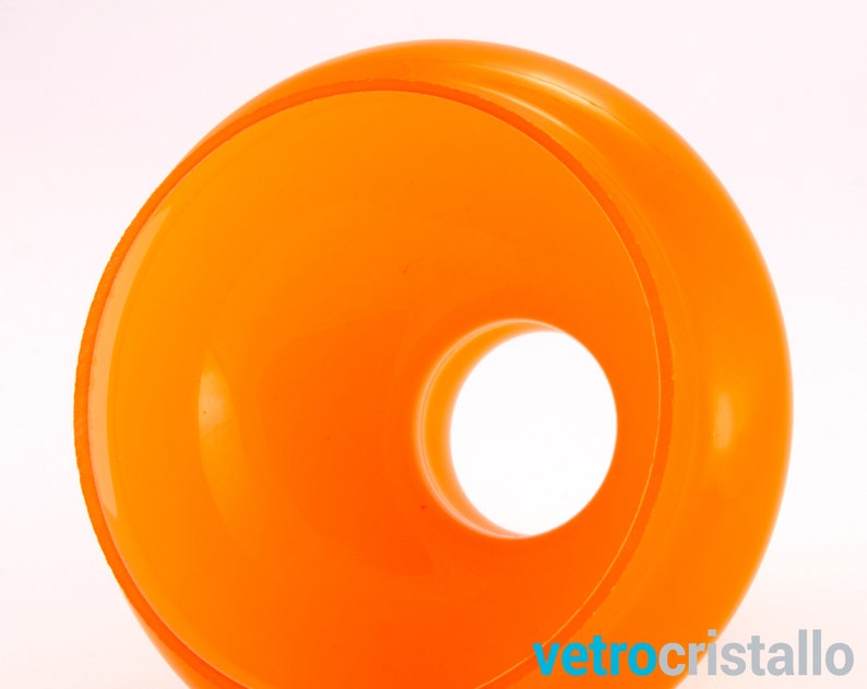 Vintage Old America Style Bell-shaped Diffuser Glass in Glossy Orange ...