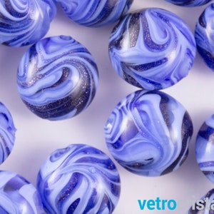 Lot 10 Pieces Schissa Bead in Murano Glass Ø14 Mm Color Periwinkle ...