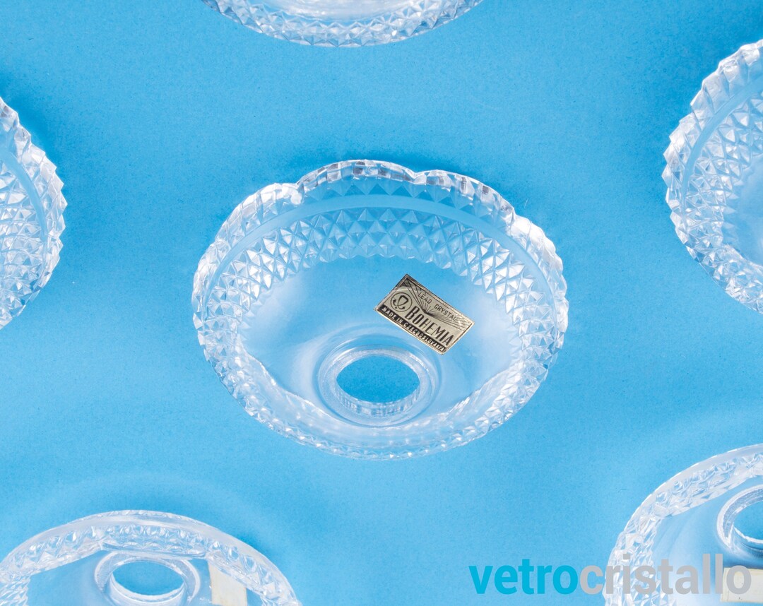 Lot of 6 Pcs Bohemian Crystal Bobeche Diameter 10 Cm Height 3 Cm, 5 ...