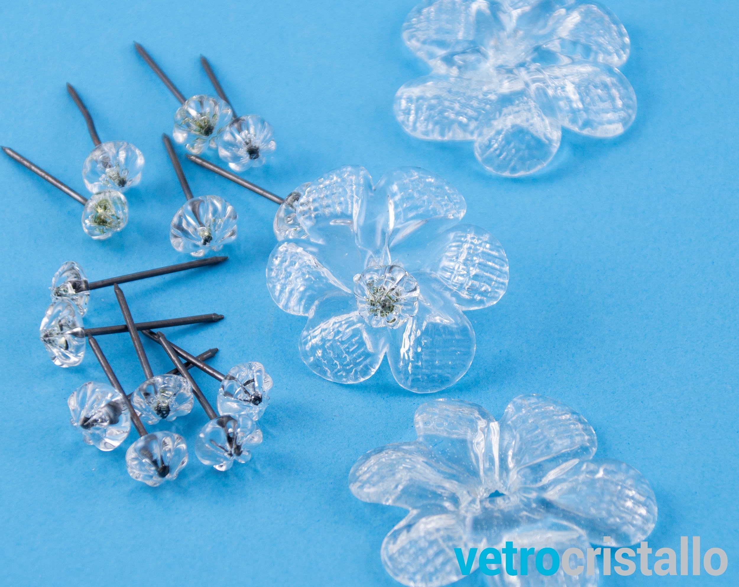 Handmade Murano Glass Flower Rosette: Chandelier Replacement (Ø50 Mm ...