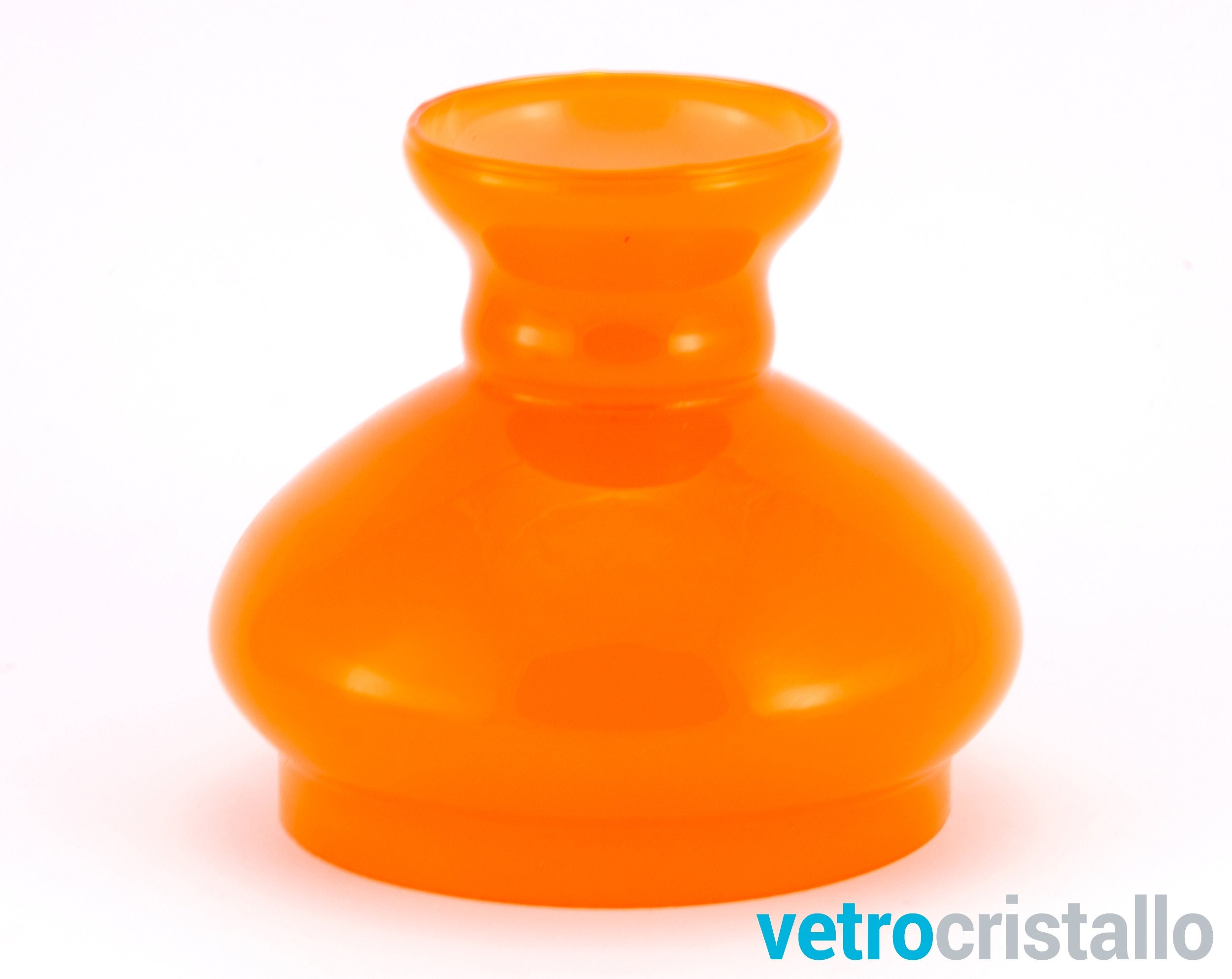 Vintage Old America Style Bell-shaped Diffuser Glass in Glossy Orange ...
