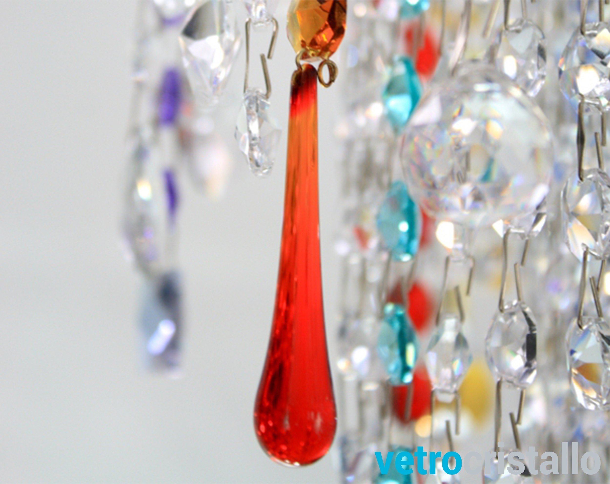 Murano Glass Amber Lamp Shade Drops: Chandelier Restoration (set of 5 ...