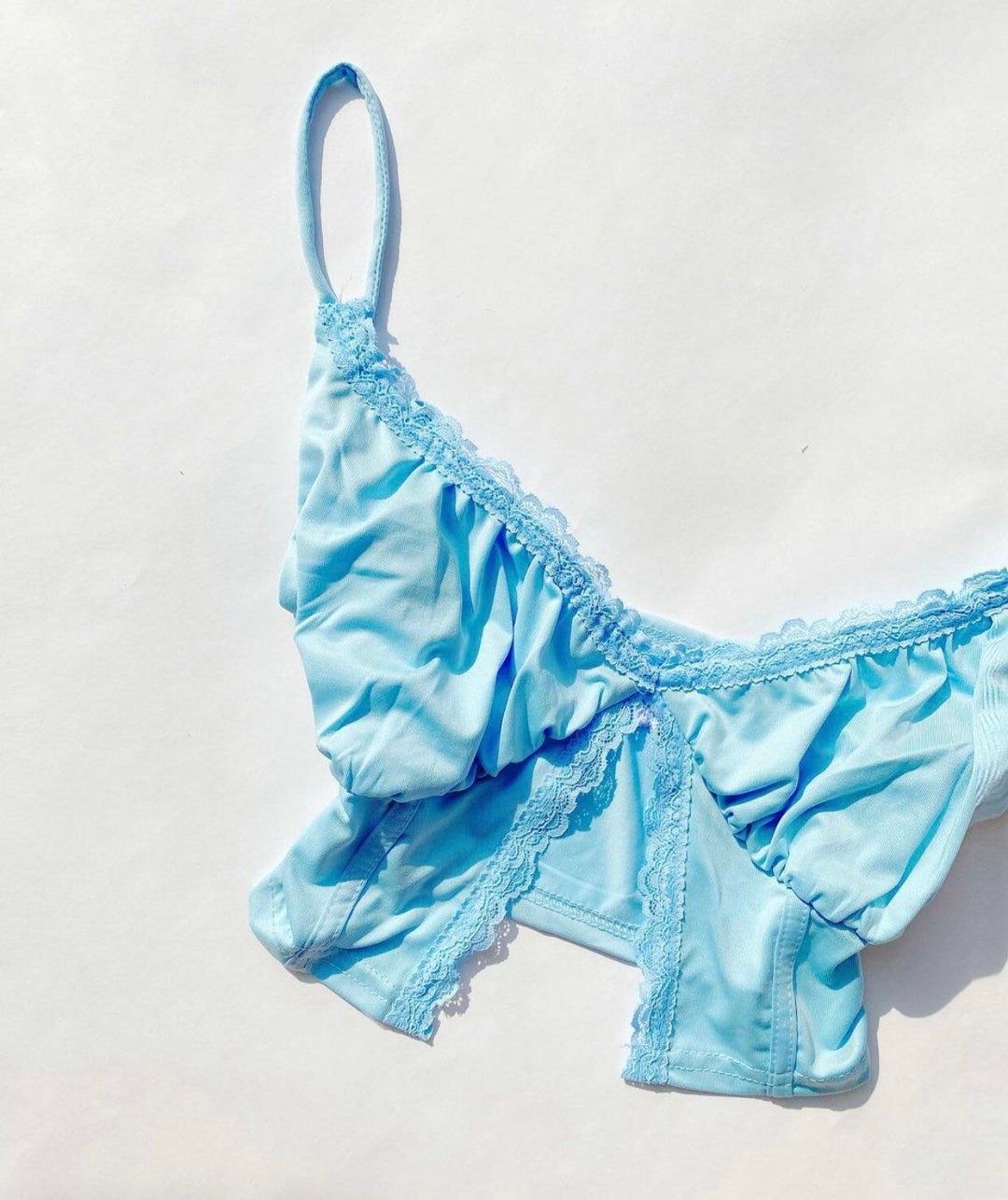 Blue Crop Top, Y2k Top - Etsy