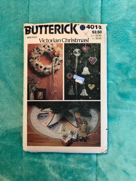 Victorian Christmas Sewing Pattern Butterick 4013 Factory | Etsy