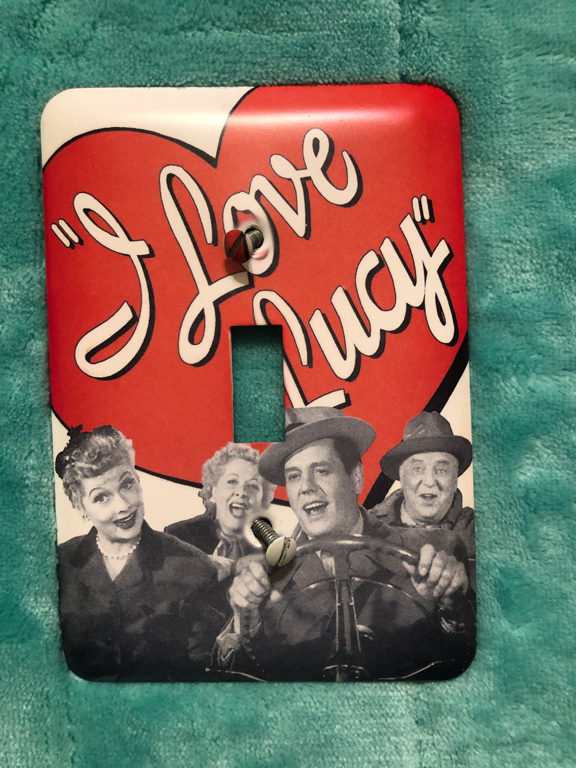 Licensed I Love Lucy Metal Wall Switch Cover-features Lucy, Ricky ...