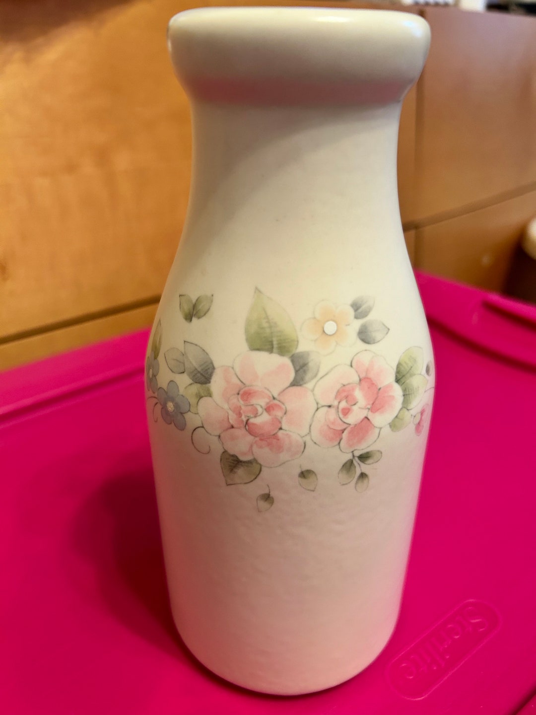 Pfaltzgraff Bottle Vase-tea Rose Pattern-free SHIPPING - Etsy