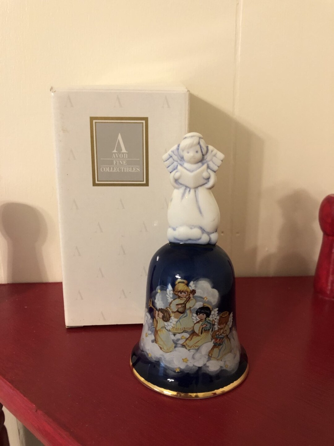 Avon 1992 Porcelain Christmas Bell "avon Heavenly Notes" - Vintage ...