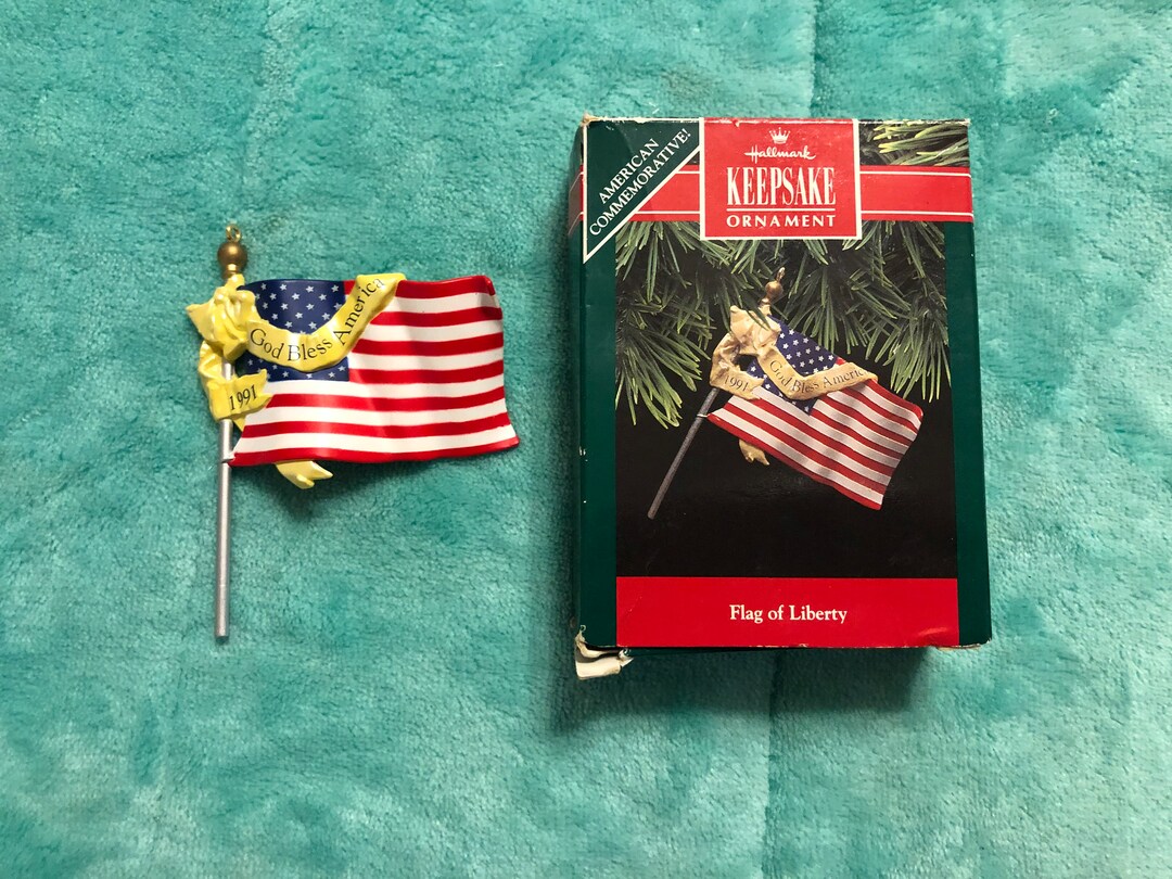 Hallmark Keepsake Ornament-flag of Liberty-in Original Box- 1991-FREE ...