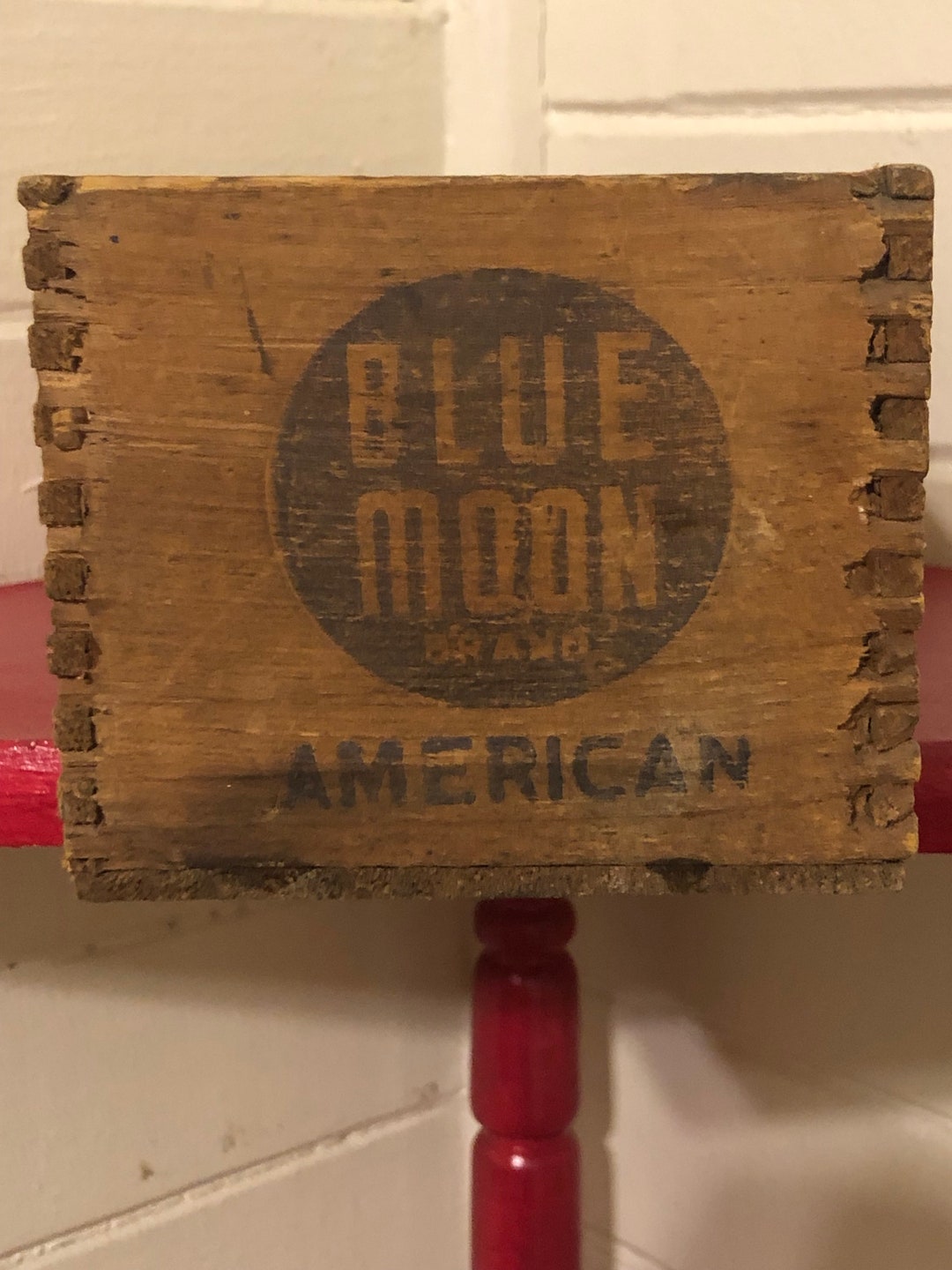 Vintage Wooden Cheese Box-blue Moon Foods-thorp, Wisconsin-free ...
