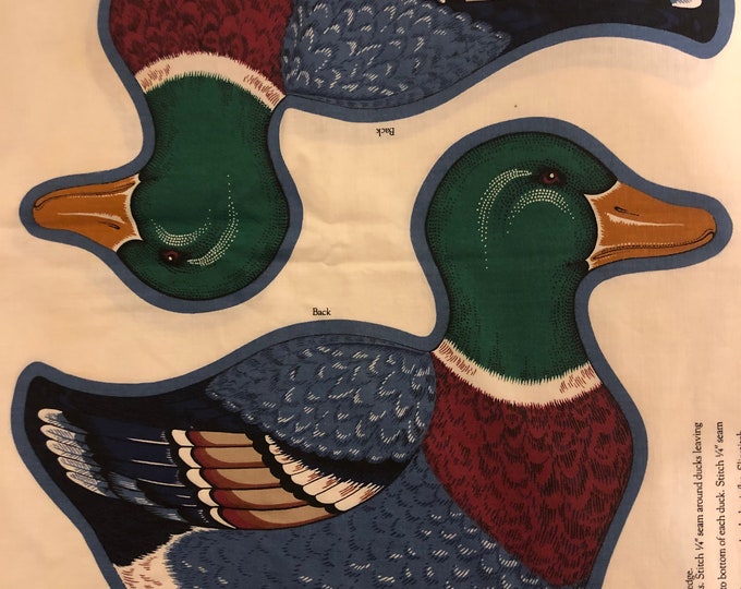 Vintage Duck Pillow/quilt Panels - 2 Sided - FREE SHIPPING - Etsy