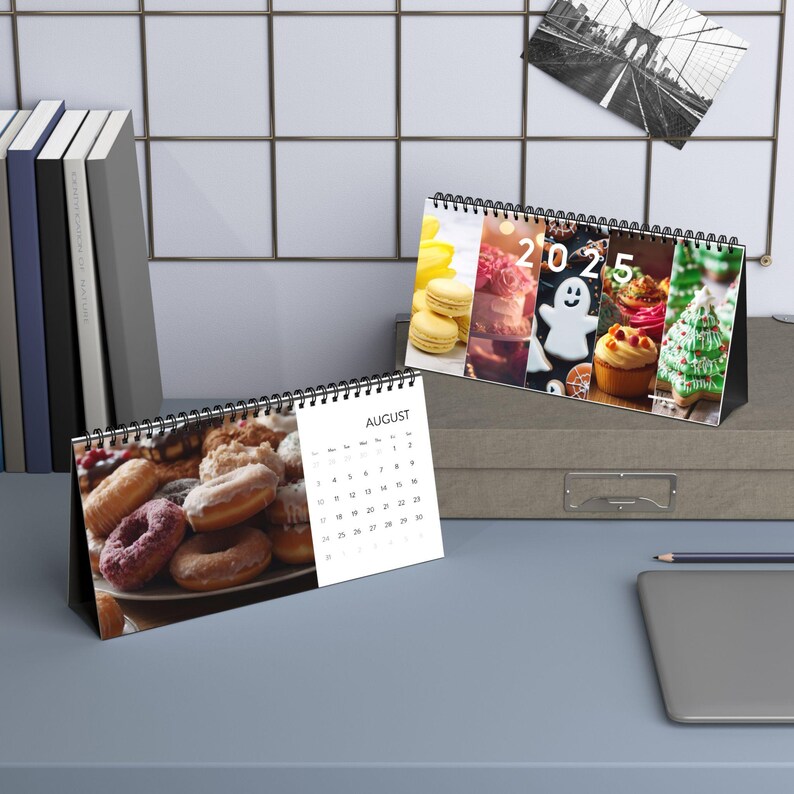 Desk Calendar, 2025 Photos of Desserts and Pastries, Foodie Gift ...