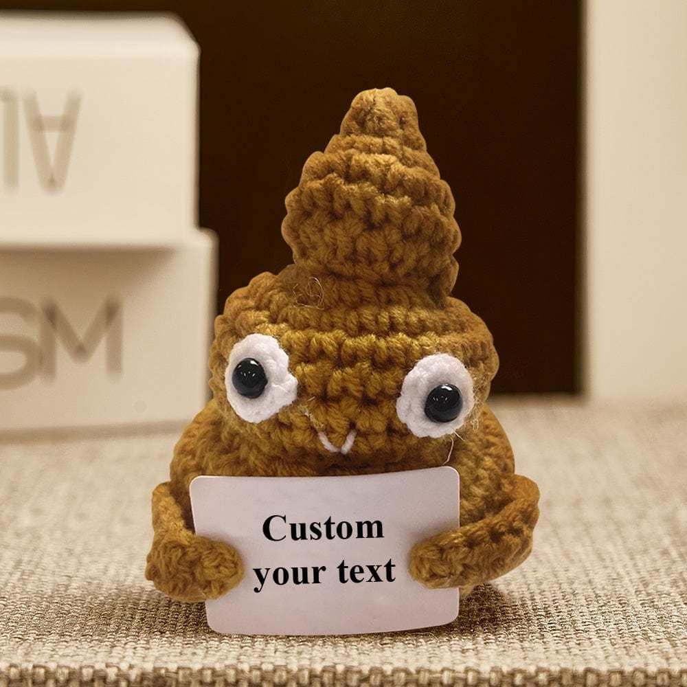 Funny Crochet Poo Plushy Custom Text Tiny Crochet Poo Desk Decor Gifts - Etsy