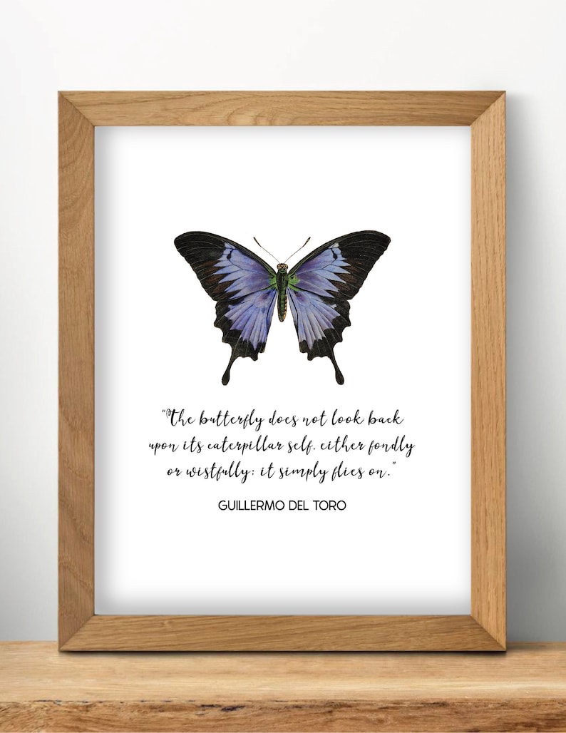 Butterfly Inspirational Quote Art Print, Wall Decor, Bedroom Decor ...