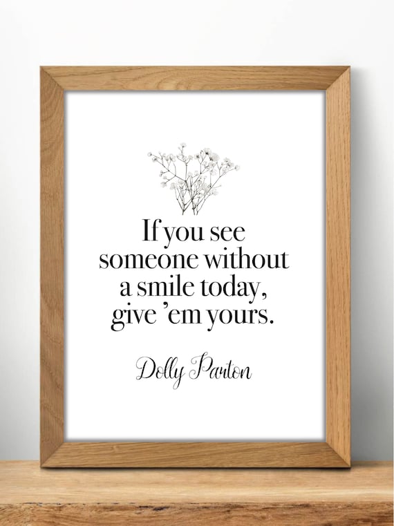 Dolly Parton Quote Inspirational Quote Art Decor Art Print - Etsy