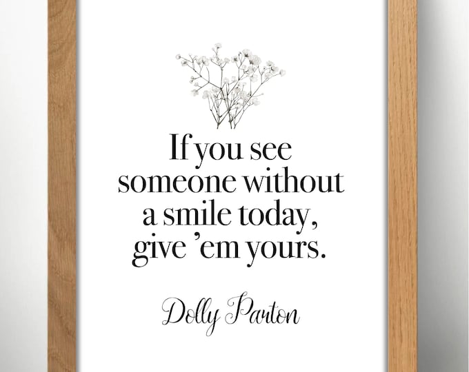 Dolly Parton Quote Inspirational Quote Art Decor Art Print - Etsy
