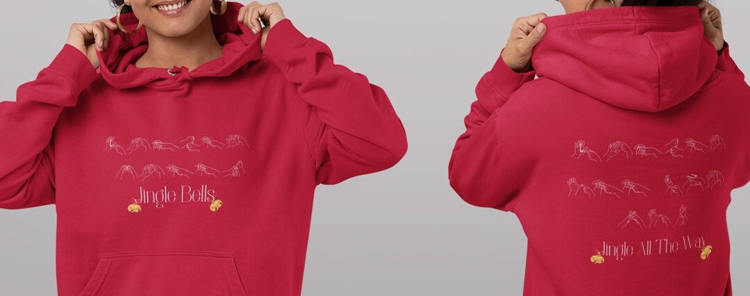 Jingle Bells Sign Language Hoodie Sign Language BSL Deaf - Etsy