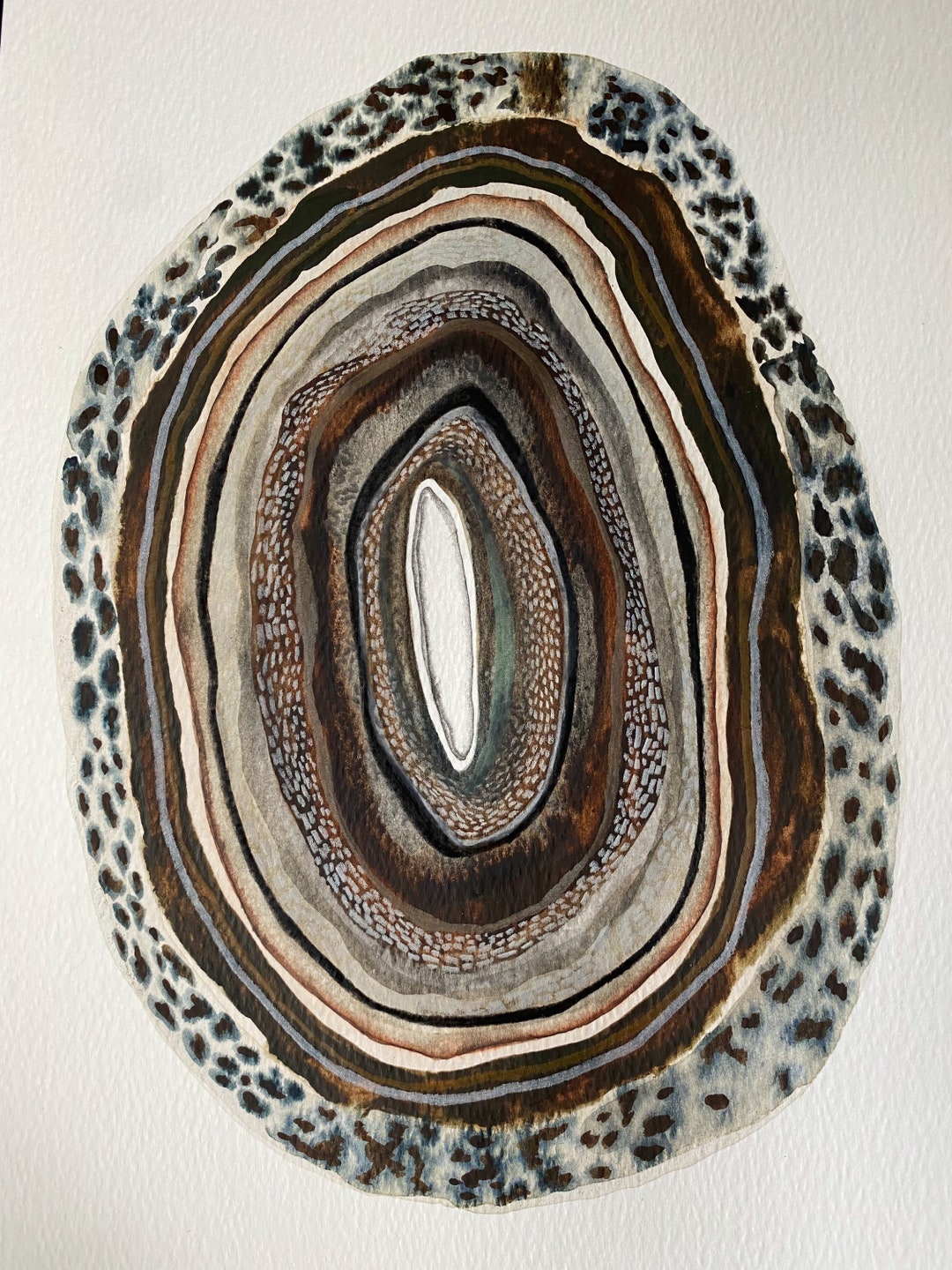 No.3 Abstract Folk Earthy Room Decor Wall Art Spiritual Art - Etsy