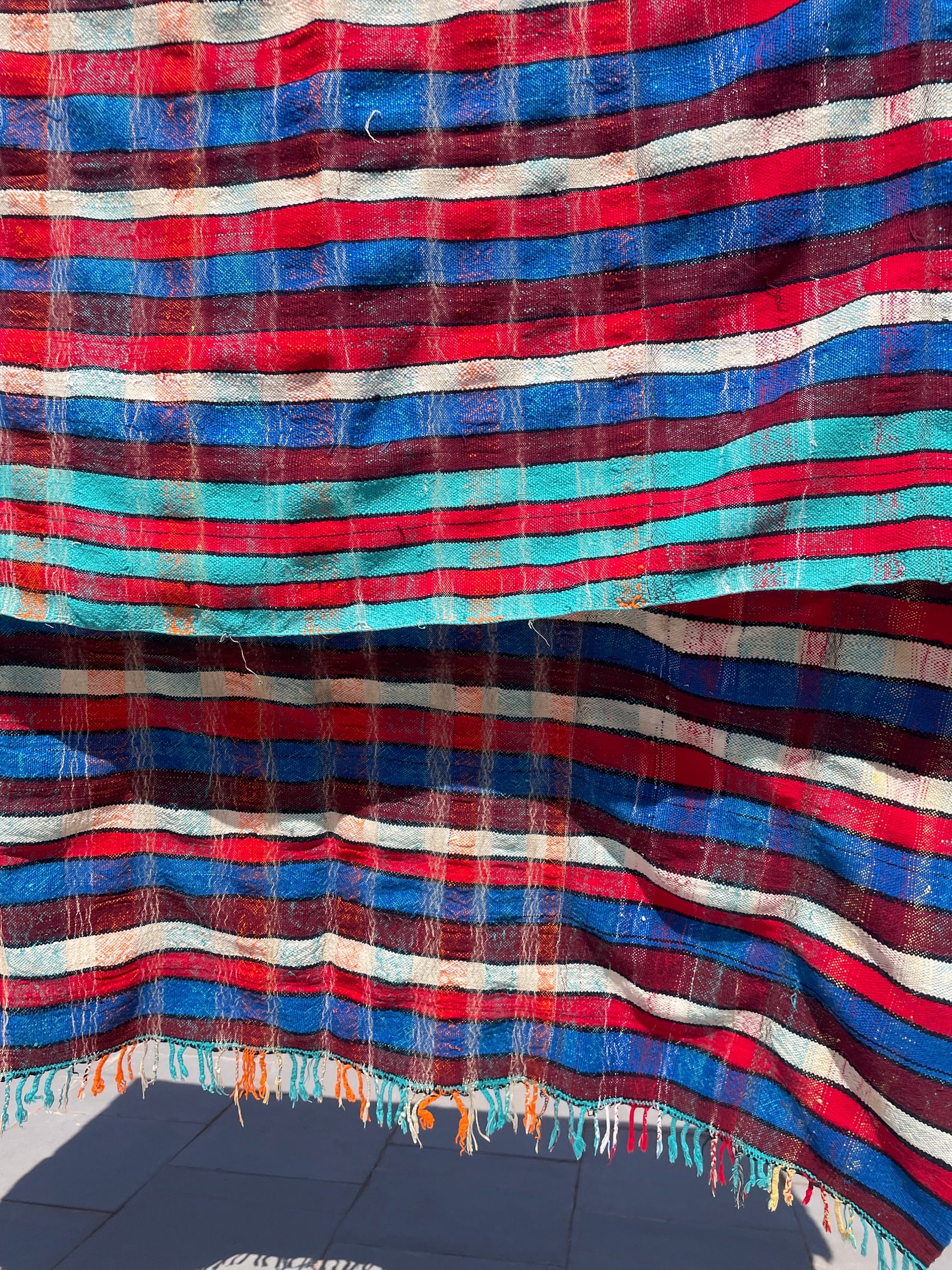 Unique Vintage Handwoven Moroccan Berber Blanket - Handmade Moroccan ...