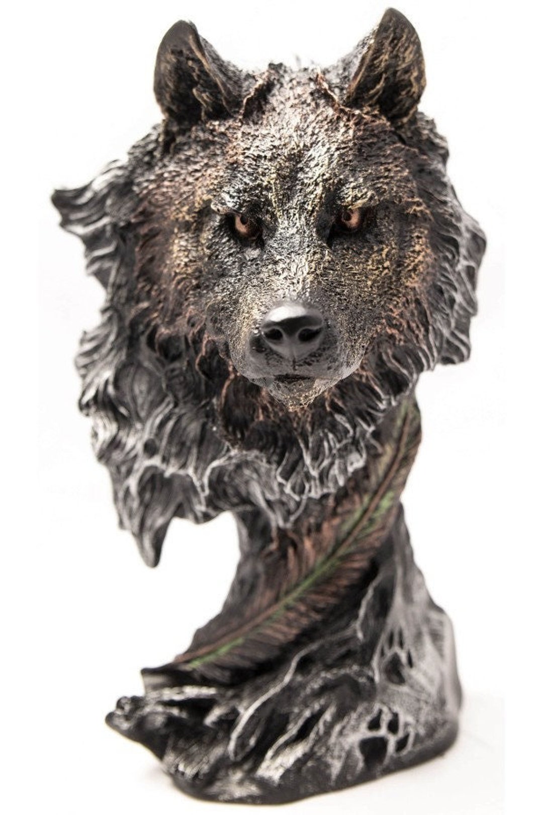 Wolf Figurine Statue / Home Decor /wolf Figure Decorative Gray Wolf ...