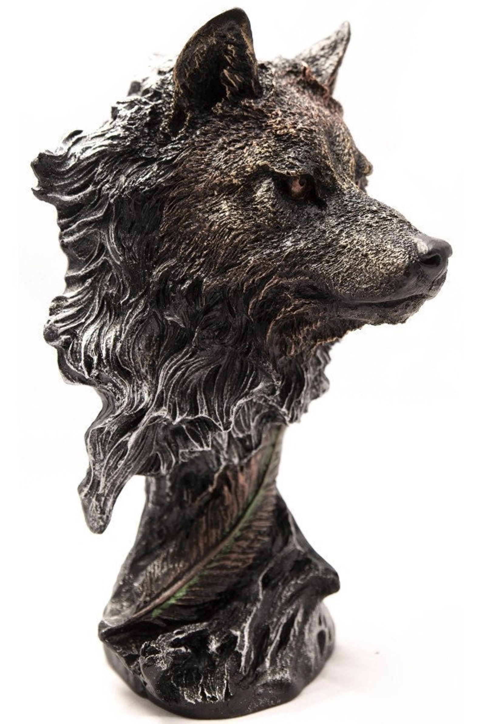 Wolf Figurine Statue / Home Decor /wolf Figure Decorative Gray Wolf ...